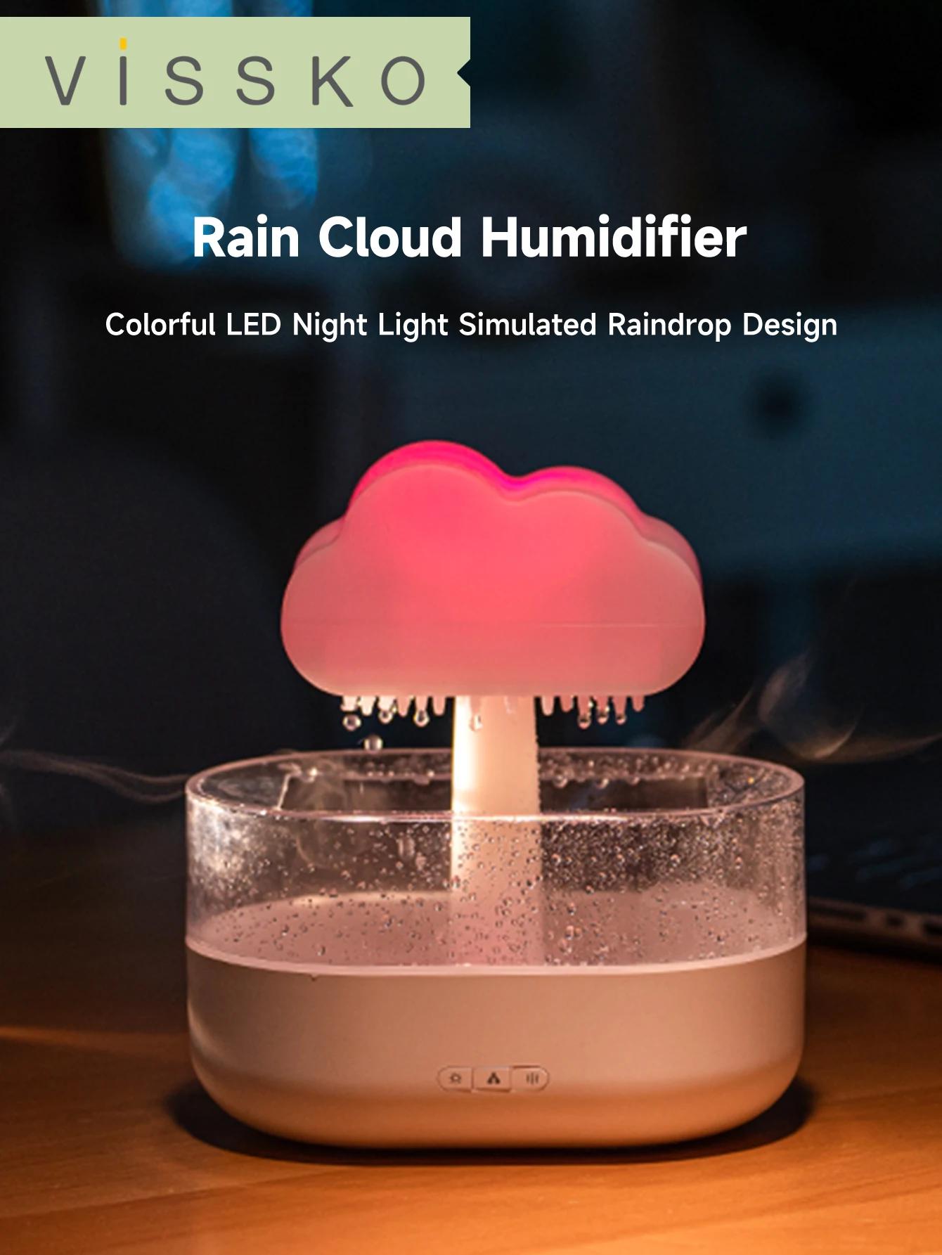 2023-Rain-Cloud-Humidifier-200ML-Essential-Oils-Aroma-Diffuser-With-Water-Drops-And-Colorful ...