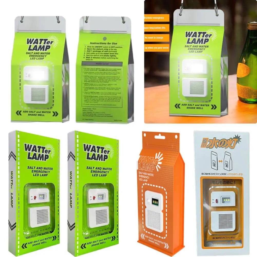 LED Salt Water Emergency Lamp Camping Energy Saving Lamp Waterproof ...