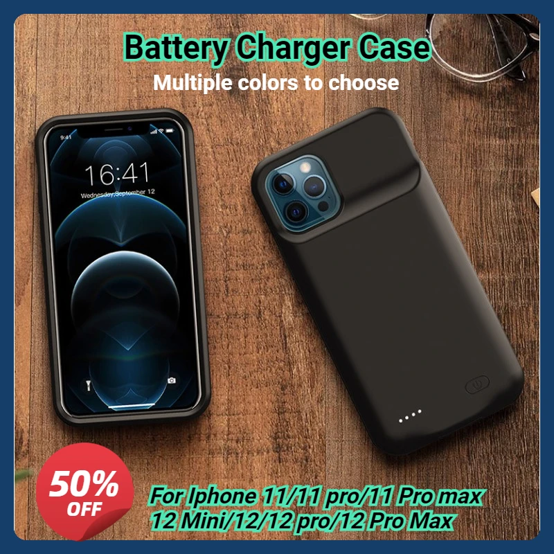 10000mAh Battery Charger Case for Iphone 11 12 Pro Max Mini Power Bank ...