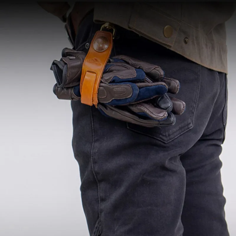uglybros Retro Genuine Leather Motorcycle Gloves Buckle For Harley ...