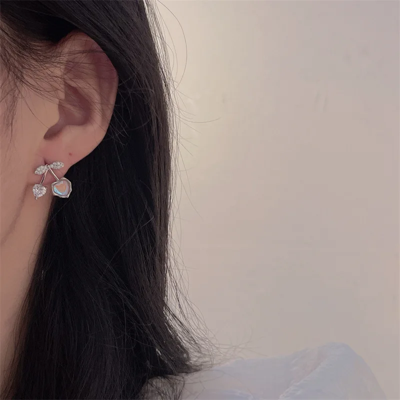 Orange-Love-Heart-Premium-Sense-Earrings-Small-Fragrant-Wind-Ear-Clips ...