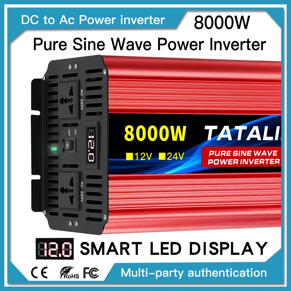 Pure Sine Wave Inverter 1600w 2500w 3500w 4500w 5000w 6000w 7000w 8000w ...