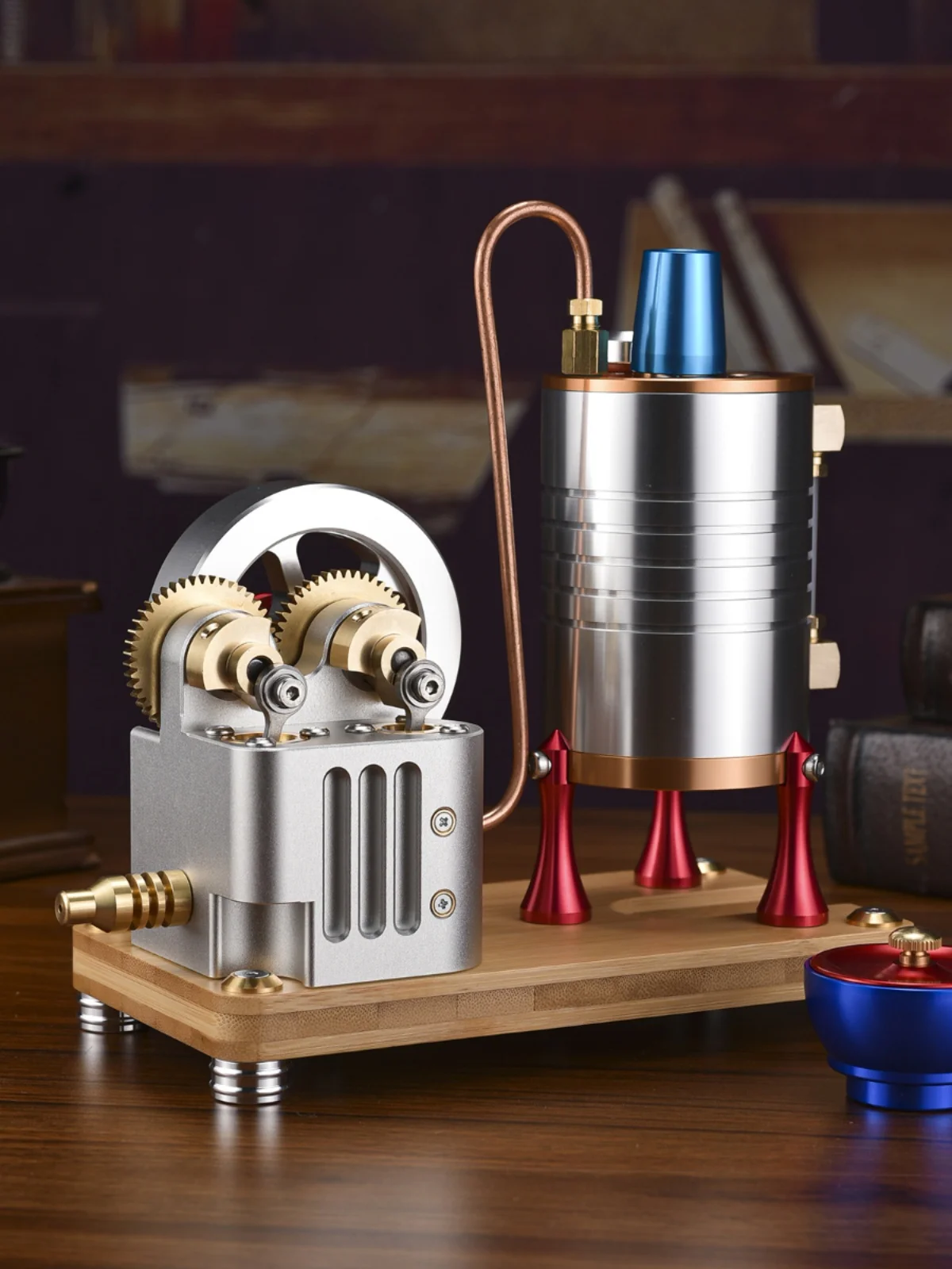 Steam Engine Retro with Heating Furnace Large Boiler True Start Model ...