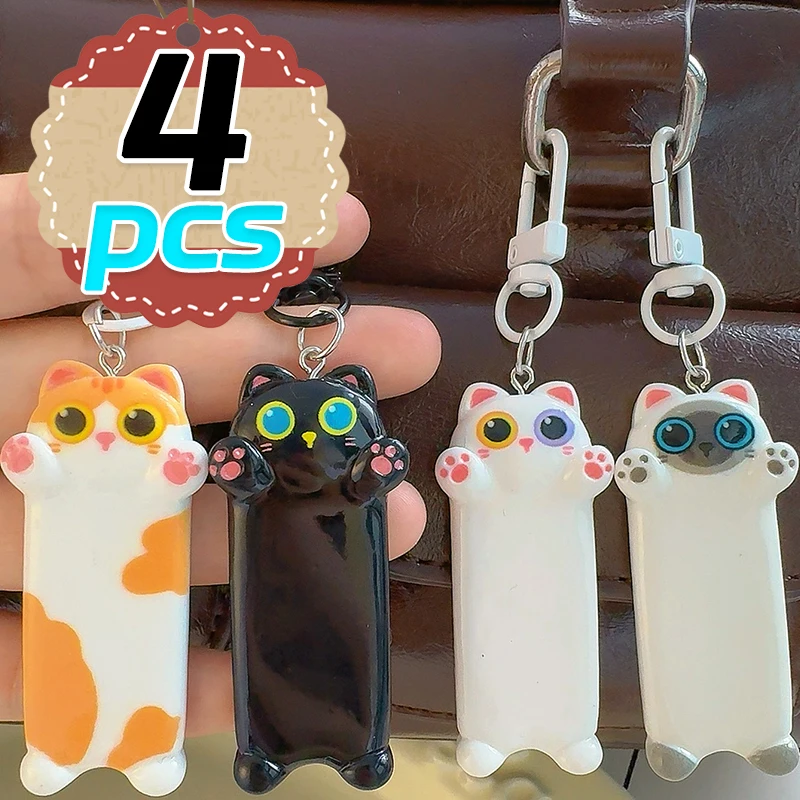 Cute Cartoon Cat Keychain Lightweight Kawaii Animal Keyring Little Cats ...