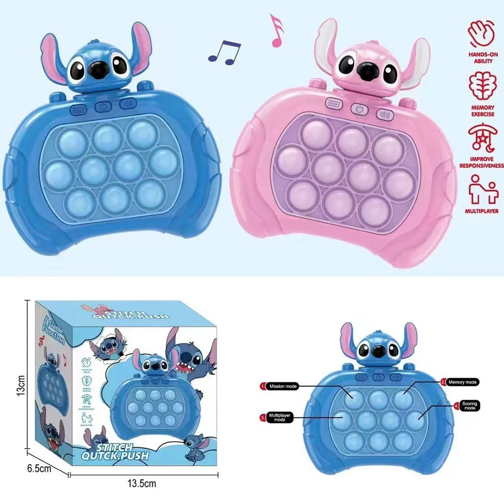 Stitch-Smile-Juego-de-empuje-r-pido-para-adultos-y-ni-os-juguete ...