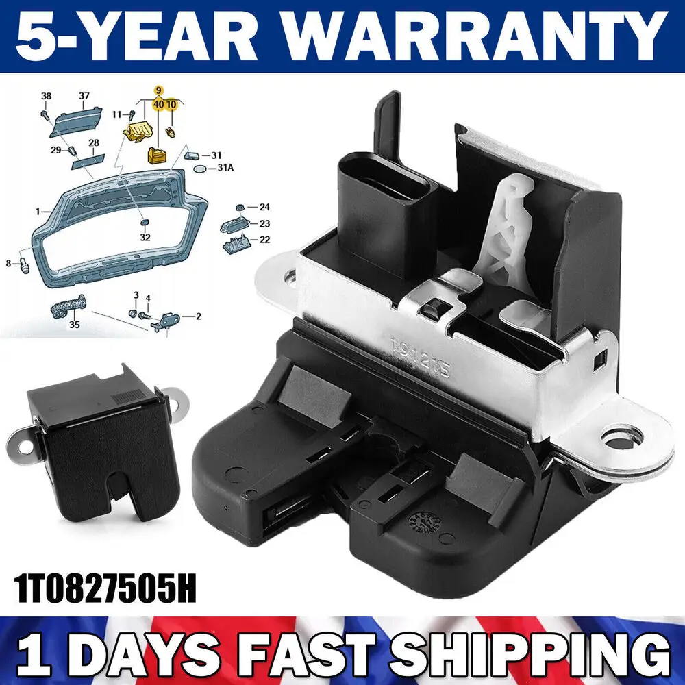 TAILGATE BOOT LOCK LATCH CATCH ACTUATOR FOR VW GOLF MK5 MK6 SEAT ALTEA ...