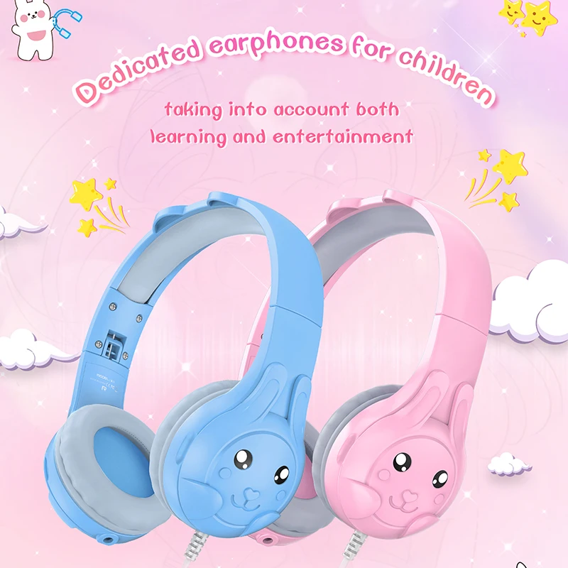 Children-s-Headphone-With-Cable-Control-Cartoon-DIY-Headphone-Folding ...