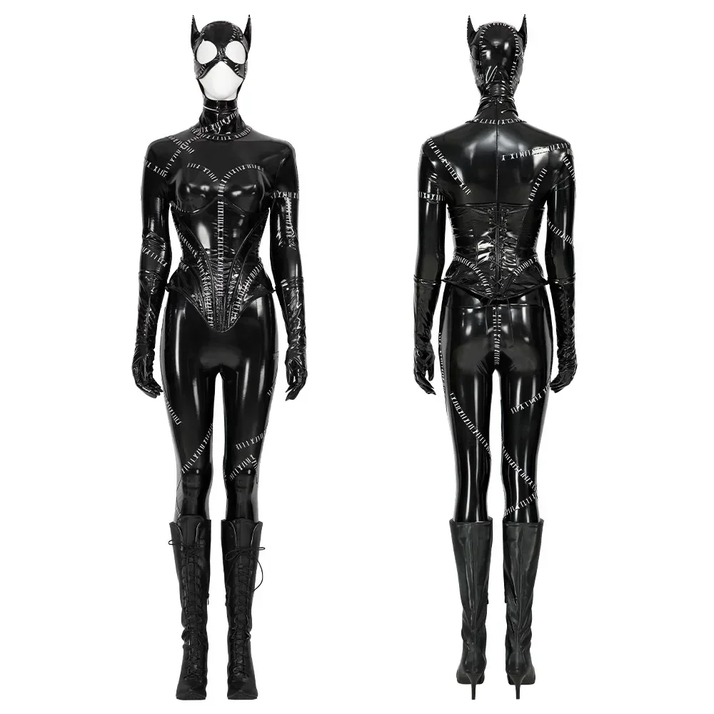 Woman-Sexy-Black-Catsuit-Bodysuit-Outfit-Michelle-Pfeiffer-Cosplay ...