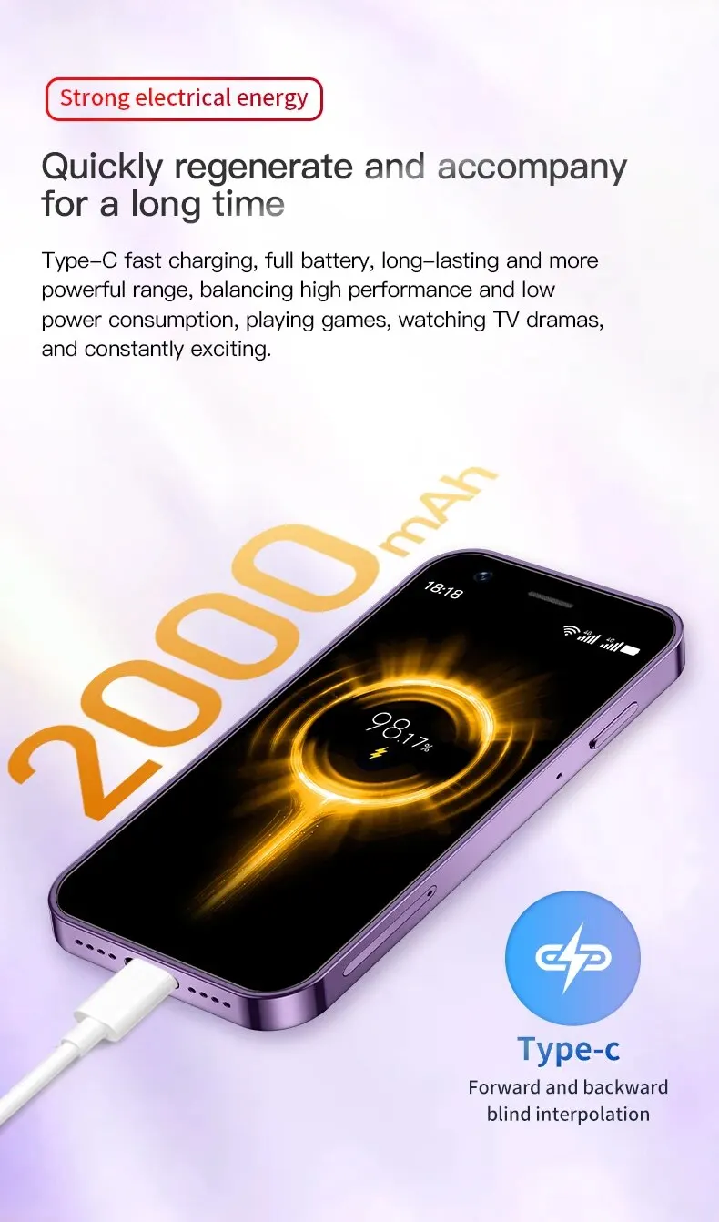 SOYES XS16 Mini 4G LTE Android10.0 Smartphone 3GB RAM 64GB ROM 3" Display 5MP Camera Dual SIM ...