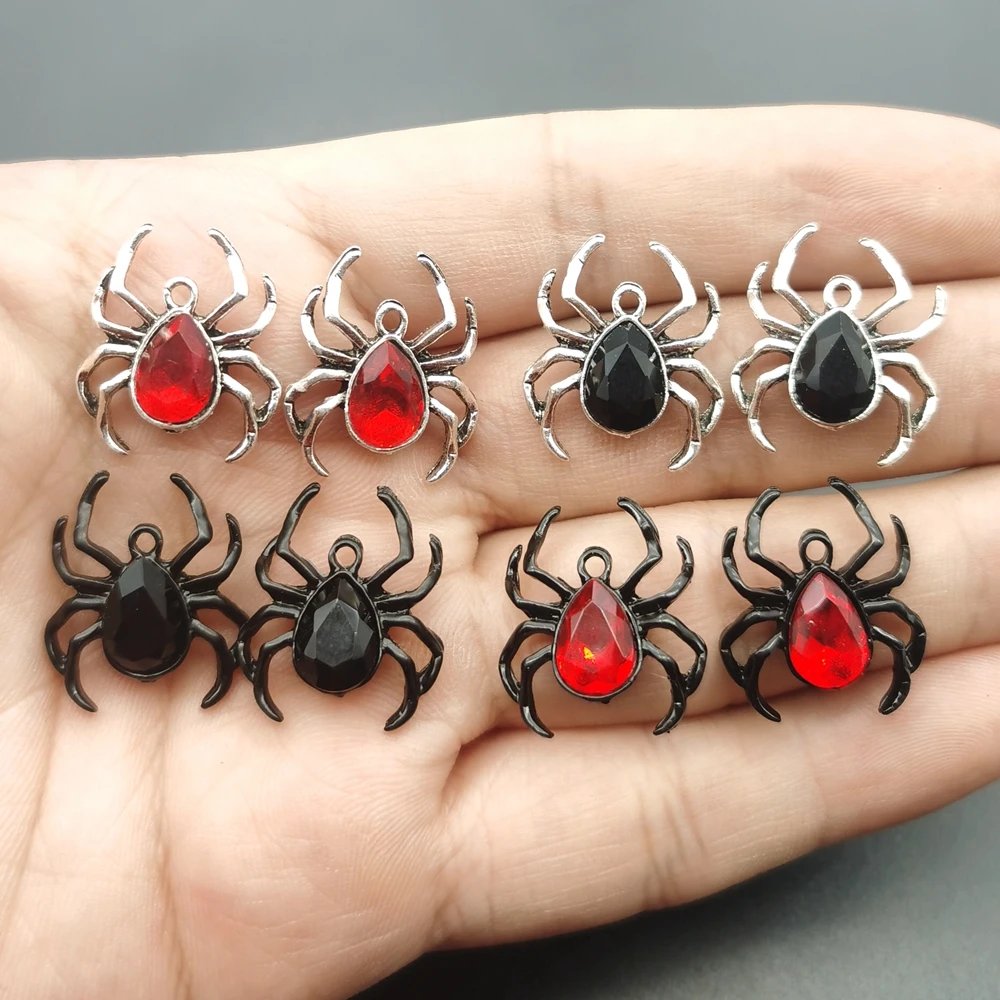 10pcs Blood Red Spider Pendant Gothic Tarantula Pendant, Wiccan, Witchy ...