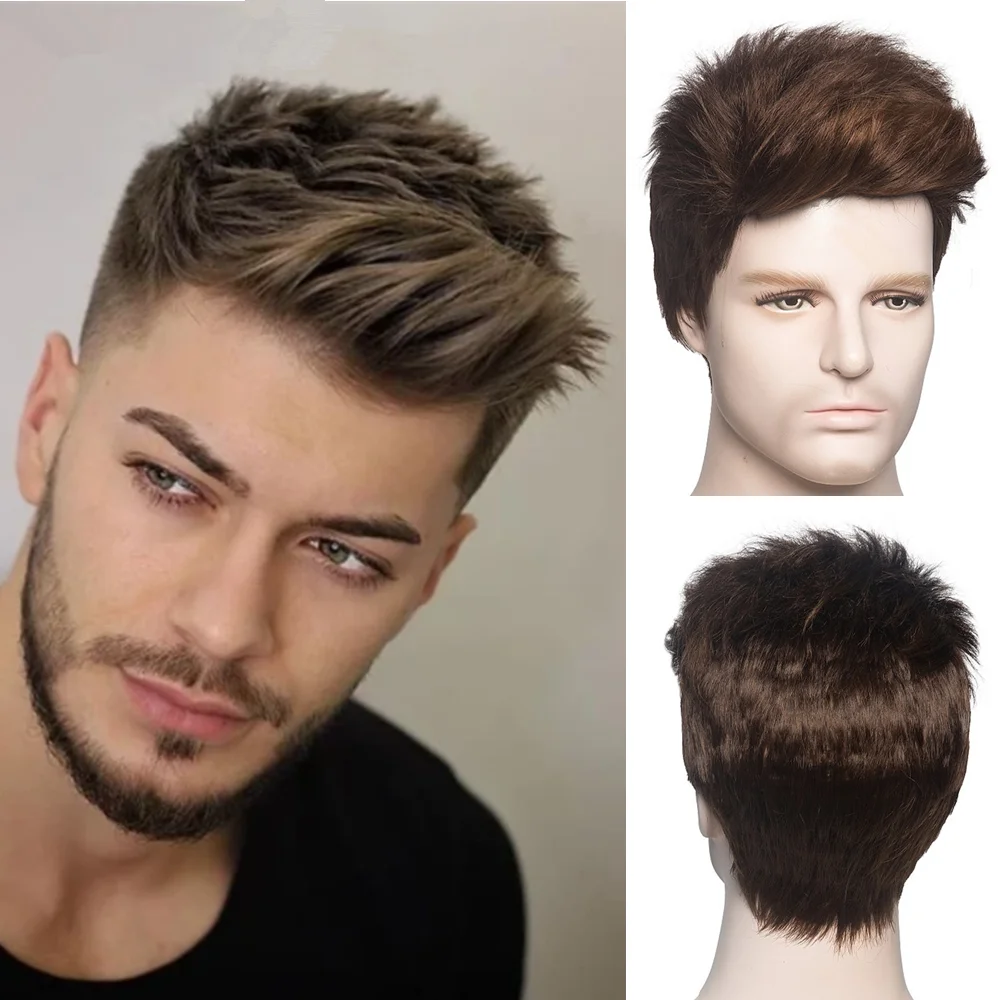 OUCEY-Synthetic-Wig-Wale-Short-Wigs-for-Men-Straight-Hair-Men-s-Wig ...