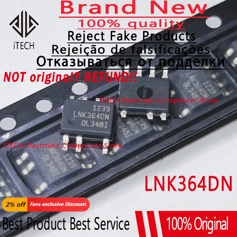 10pcs/lot Original LNK364DN LNK364 LNK364DN-TL Power Management Chip ...
