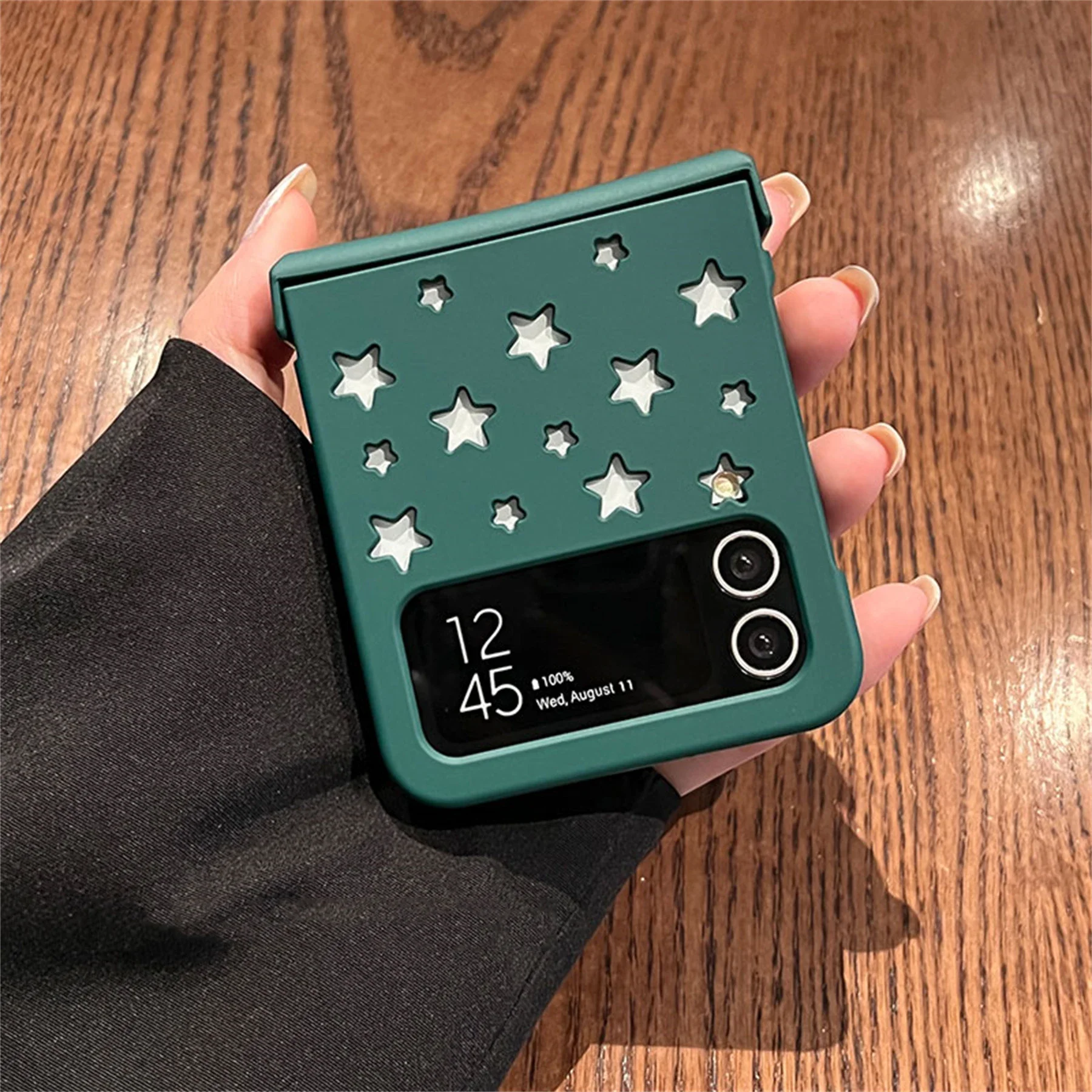 For Samsung Z Flip 6 5 ZFlip 3 4 Korean Style Hollow Out Stars Phone ...