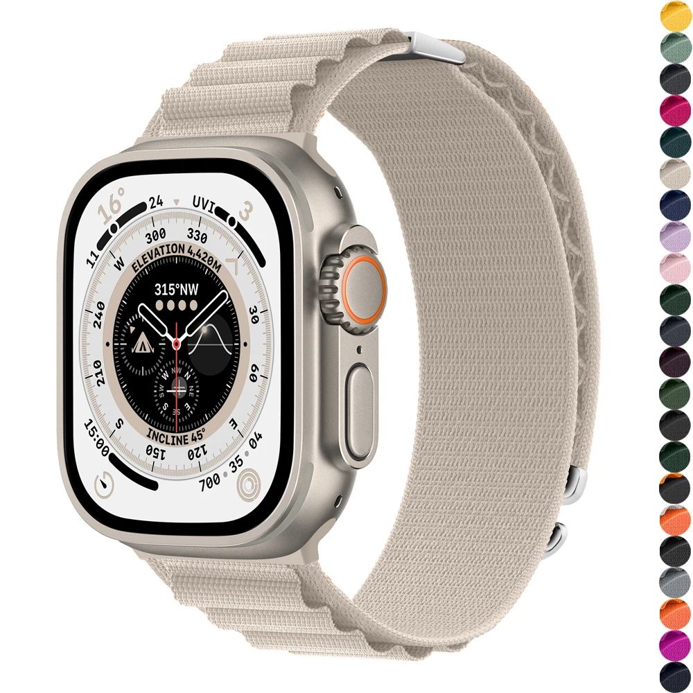 Correa Alpine loop para Apple Watch UItra 8 7 6 5 4 SE 49mm 45mm 41mm ...