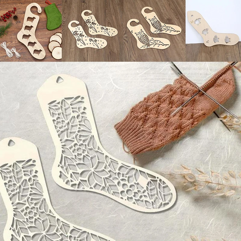 1-Pair-Wooden-Sock-Boards-Sock-Blocker-Stocking-Display-Boards-DIY ...
