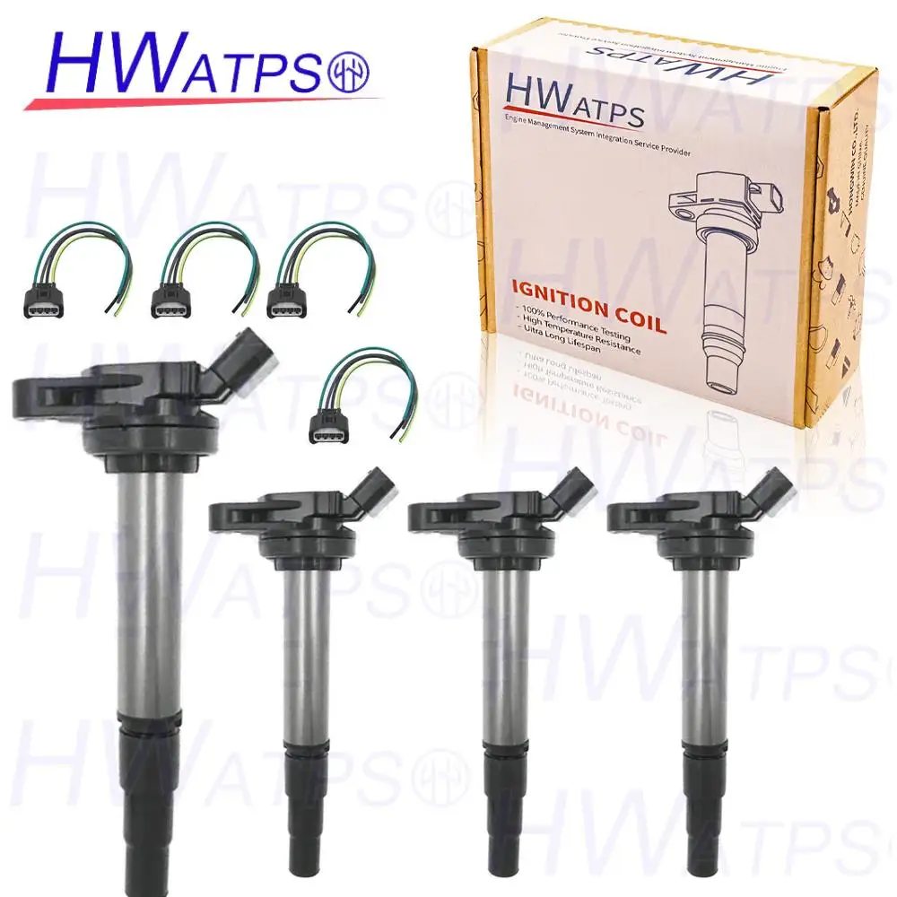 4pcs Ignition Coil & Plug 90919-02252 For Toyota Corolla ZRE152 Prius ...