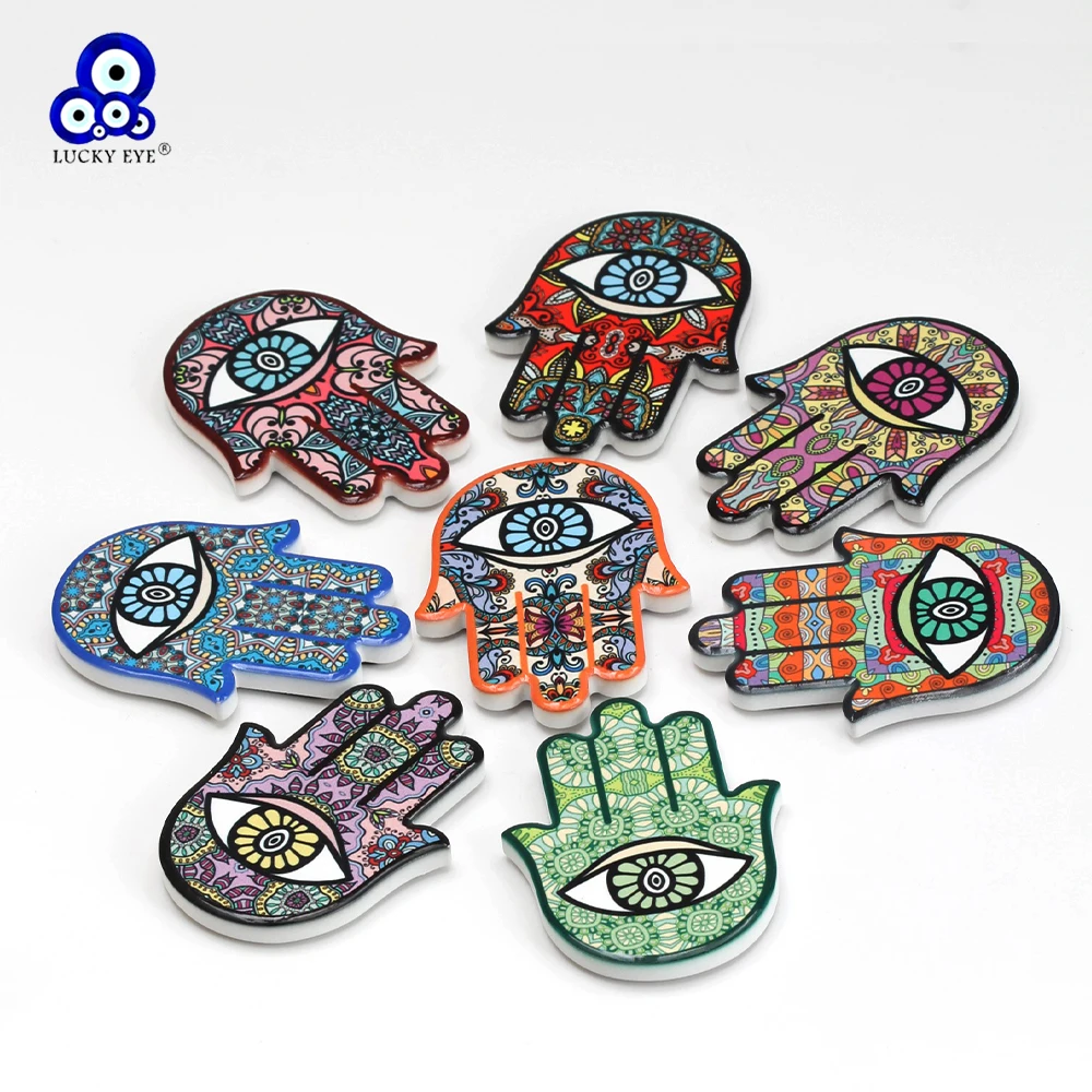 Lucky-Eye-Ceramic-Fatima-Hamsa-Hand-Refrigerator-Magnet-Turkish-Evil ...