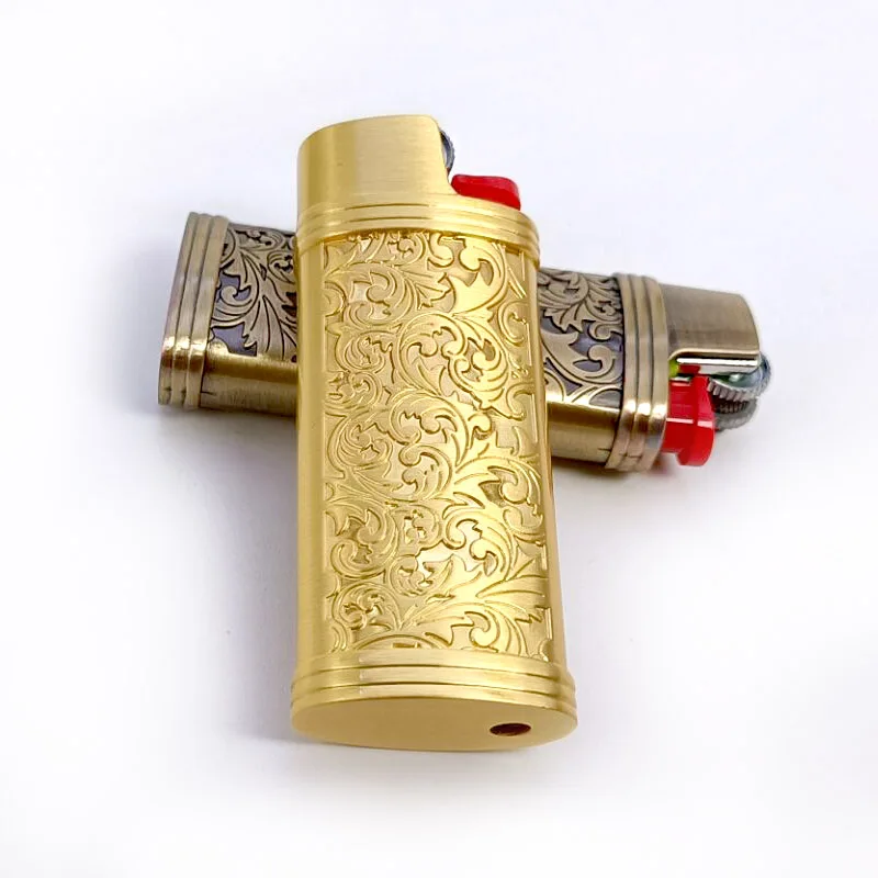 Vintage Arabesque Bic J5 Lighter Case Metal Armor 60mm Bic Lighters ...