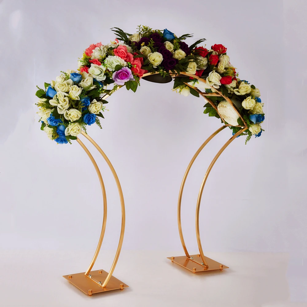 10pcs/5pcs New Wedding Gold-plated Geometric Flower Stand Centerpiece ...