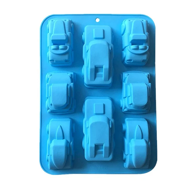 3D Car Silicone Mold Vehicle Soap Chocolate Candy Mould Cartoon Train ...
