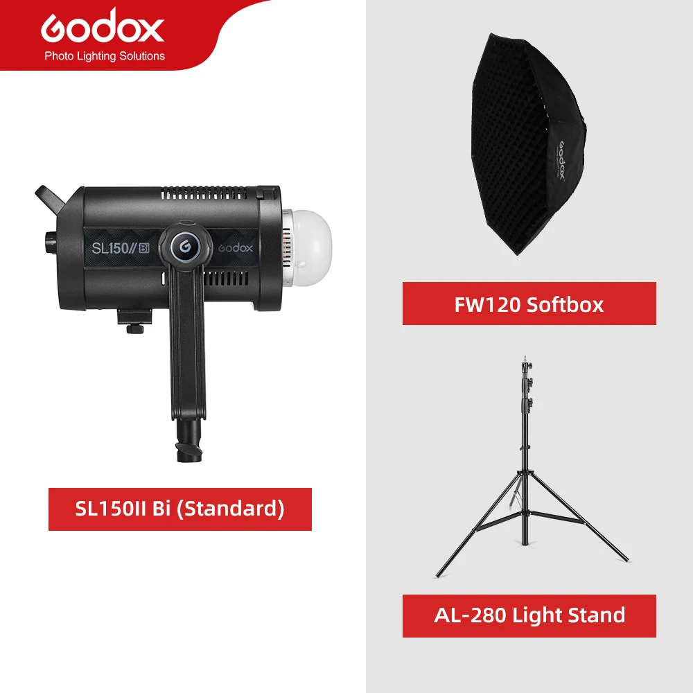 Godox-SL150II-Bi-150W-2800-6500K-Bi-Color-LED-Video-Light-for-Live ...