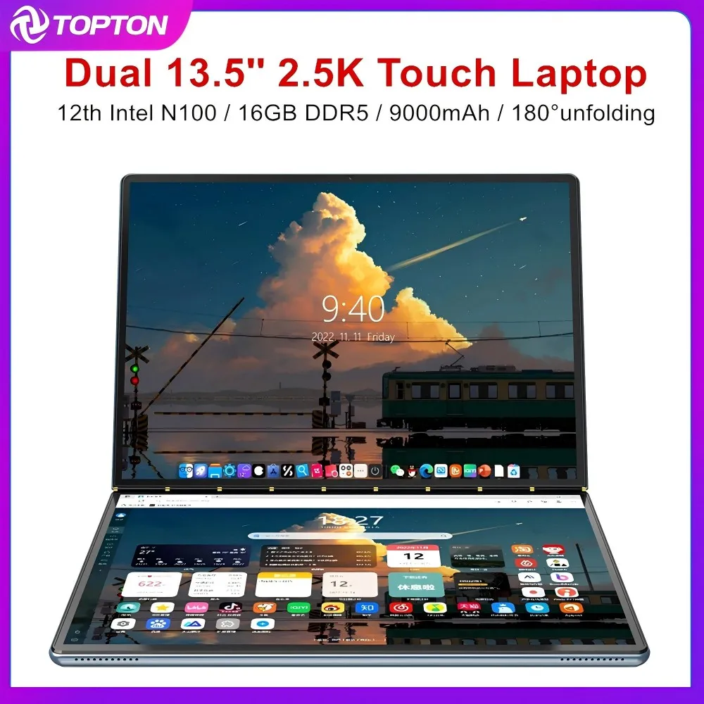 L13-Intel-N100-2-Screen-Laptop-2x13-5-Inch-2-5K-Touch-IPS-16G-DDR5 ...