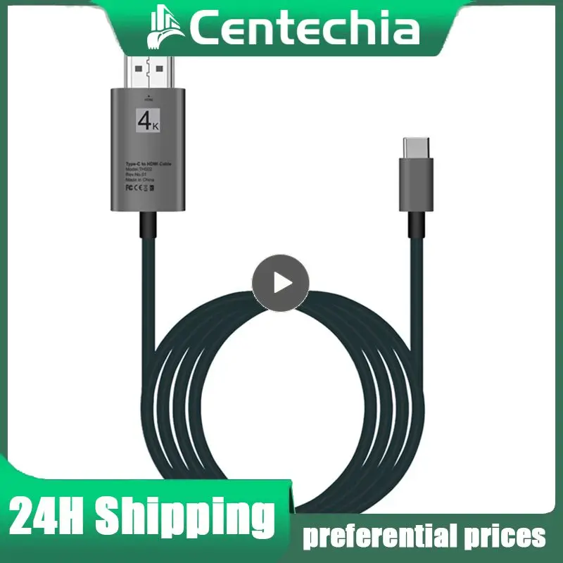 2m-4K-1080P-USB-3-1-Type-C-to-HDMI-compatible-Adapter-3840-2140-Cable ...