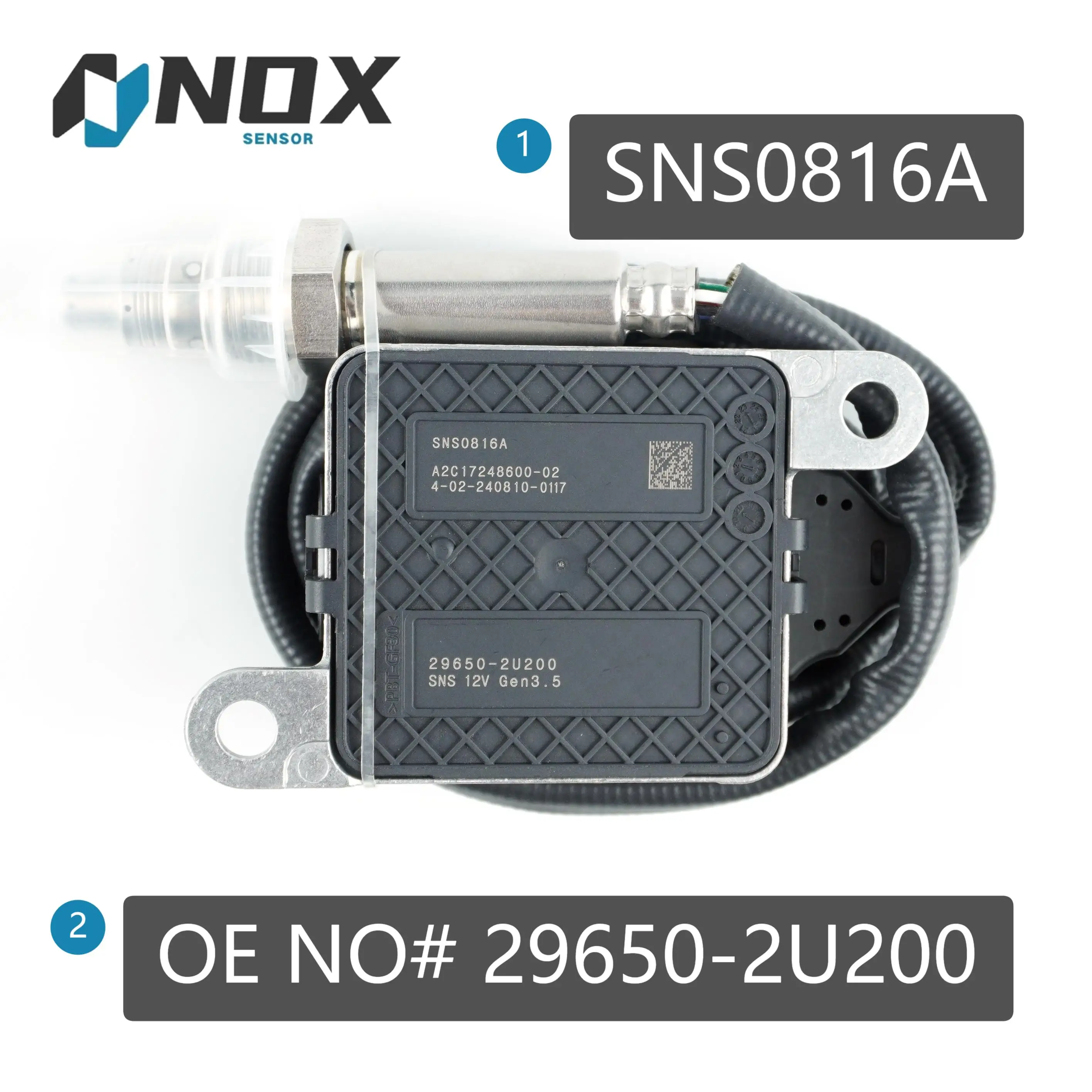 296502U200-29650-2U200-SNS0816A-Nitrogen-Oxygen-Sensor-NOx-Sensor-12V ...