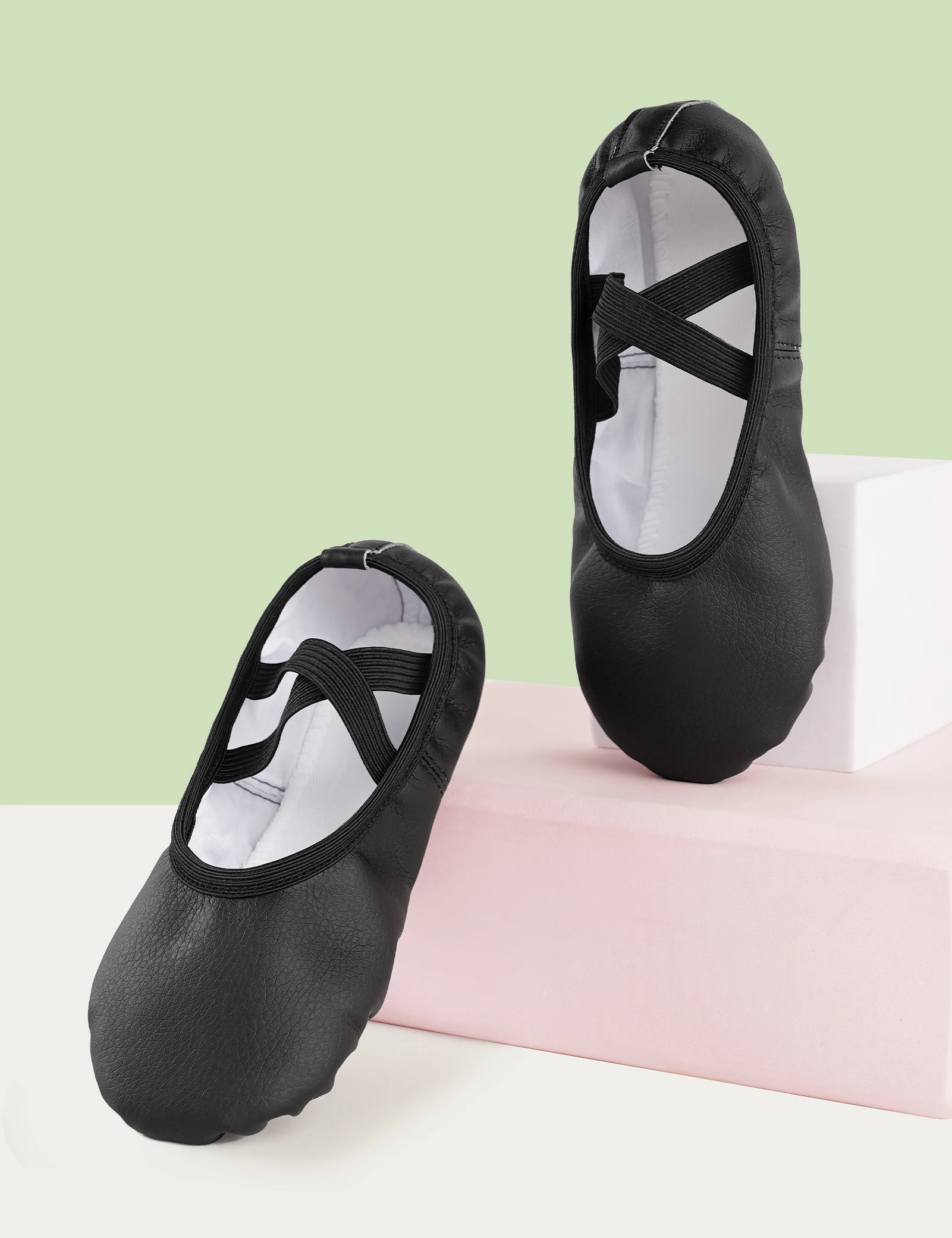 Girls PU Leather Ballet Shoes Kids Soft Sole Cat Claw Slippers Shoes ...