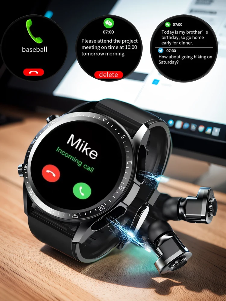 New-Upgraded-JM03-men-SmartWatch-2-01-Headset-2-in-1-Stereo-Bluetooth ...