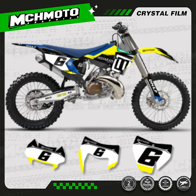 MCHMFG MOTOR Motorcycle Graphics Decals Stickers Kits for Husqvarna TC ...