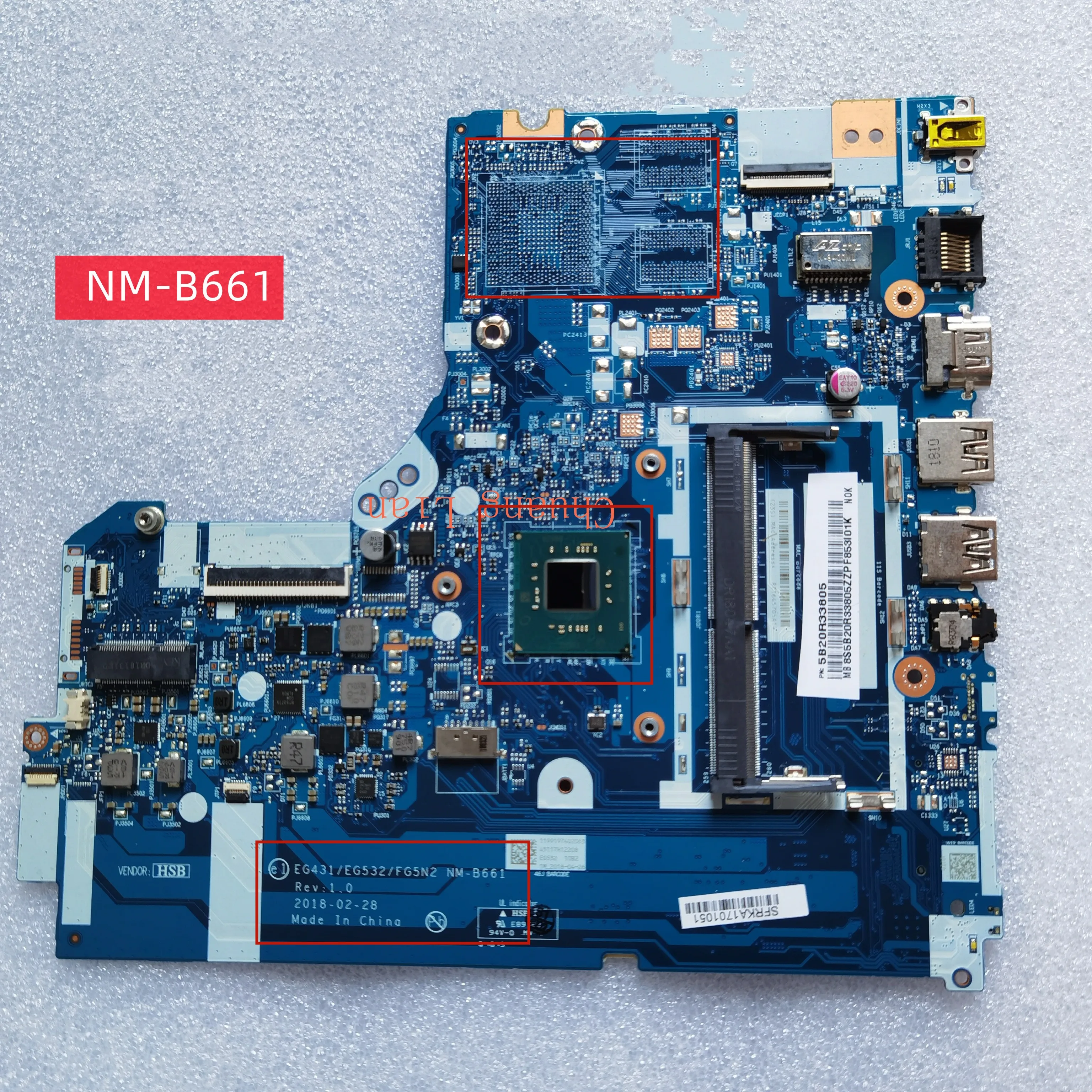 For-Lenovo-IdeaPad-330-15IGM-Laptop-Motherboard-NM-B661-with-CPU-N4000 ...