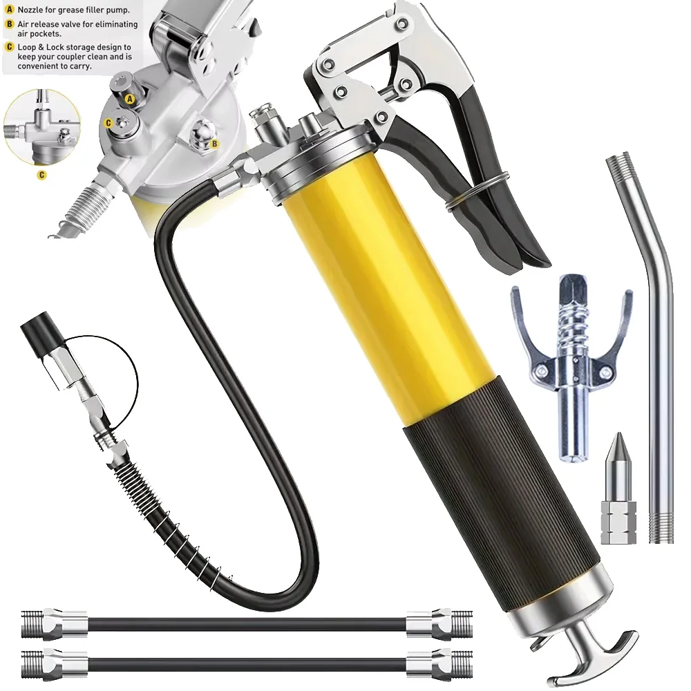 High-Pressure Pumping Grease Gun Greasing Injection 6000-7000 PSI 400CC ...