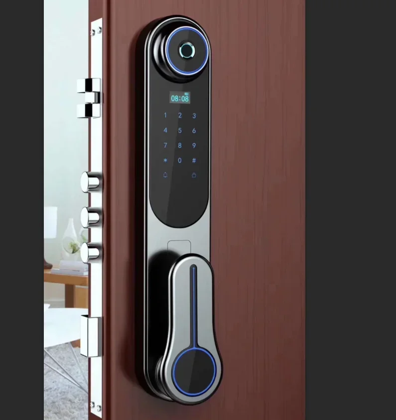 Factory-export-Fingerprint-electron-smart-digital-door-handle-lock-high ...