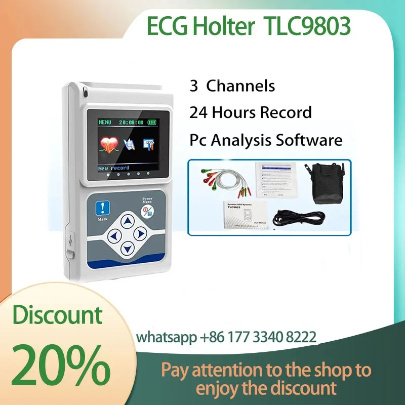 Genuine-CONTEC-TLC-9803-3-Channels-ECG-Holter-EKG-Holter-Dynamic-ECG ...