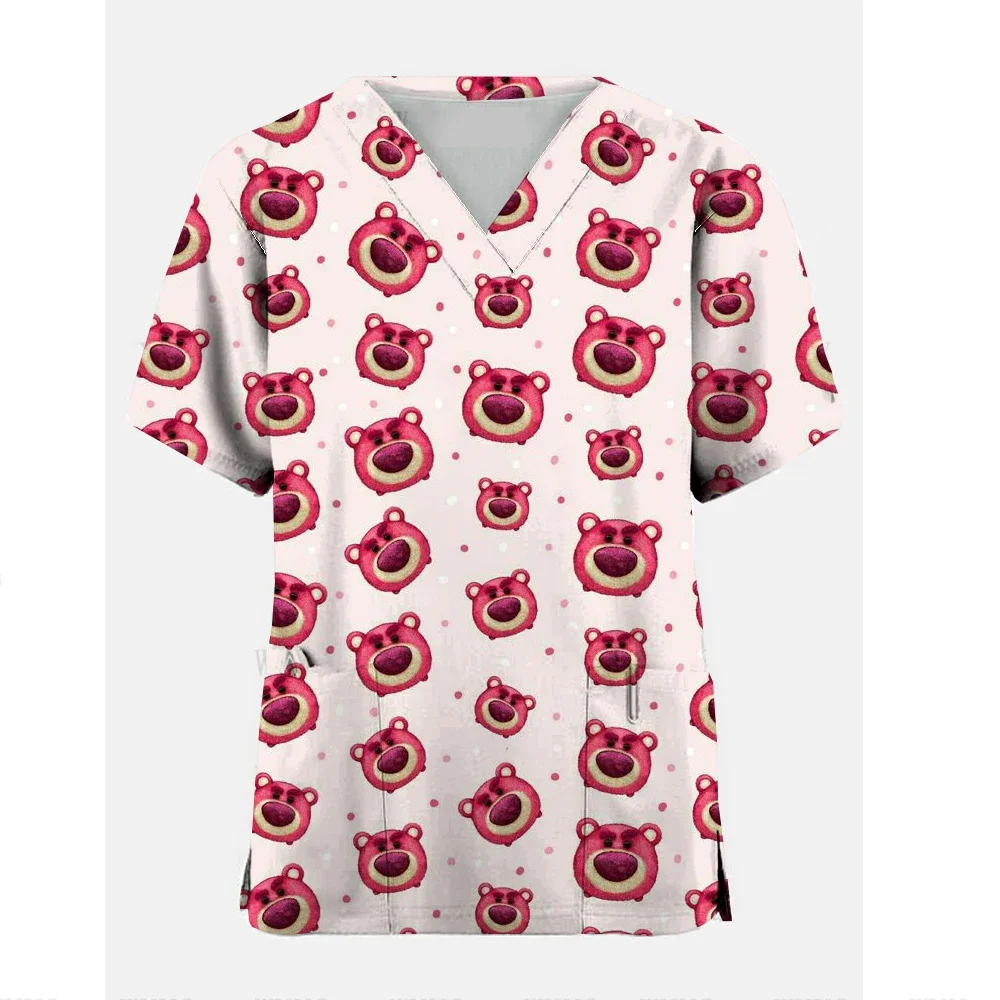 Disney-Lotso-print-uniform-beauty-salon-nursing-uniform-lab-uniforme ...