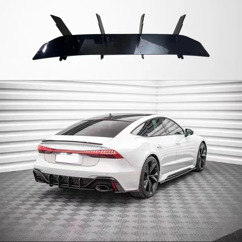 Gloss Black Rear Spoiler Diffuser Blade Lip Canard for Audi RS6 RS7 ...