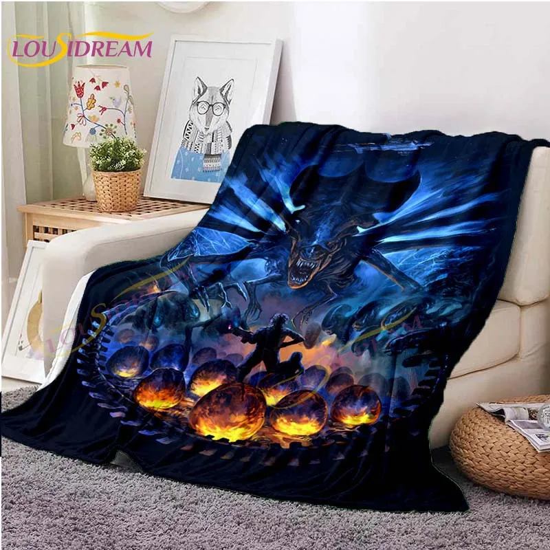 3D-Printed-Cartoon-Blanket-Horror-Blanket-Alien-Predator-Movie-Blankets ...
