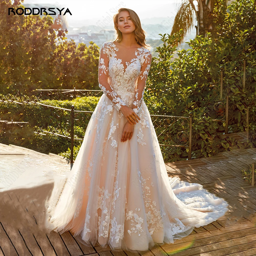 Roddsya-vestido-de-novia-de-champ-n-claro-princesa-vestido-de-novia-de ...