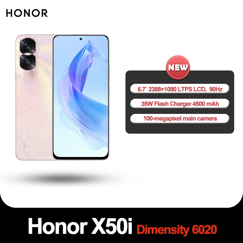 Original Honor X50i 5G Dimensity 6020 Android 13 6.7 inch 90Hz 35W 4500mAh Bluetooth 5.1 MagicOS ...