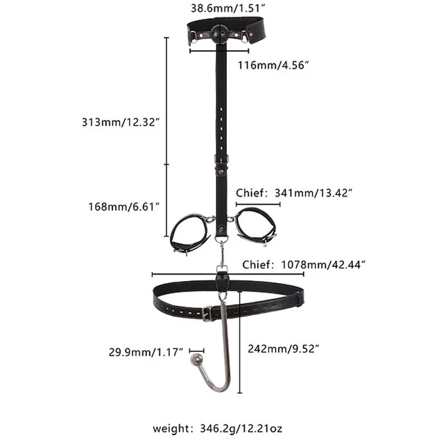Runyu Anal Hook Sexual Jugetes Kit BDSM Forced Harness Necklace Bondage ...