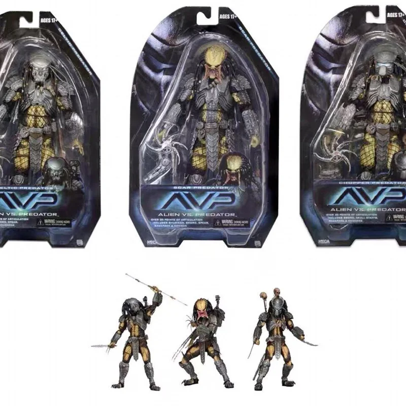 NECA-Predators-Aliens-AVP-Celtic-Predator-Scar-Masked-Scar-Predator ...