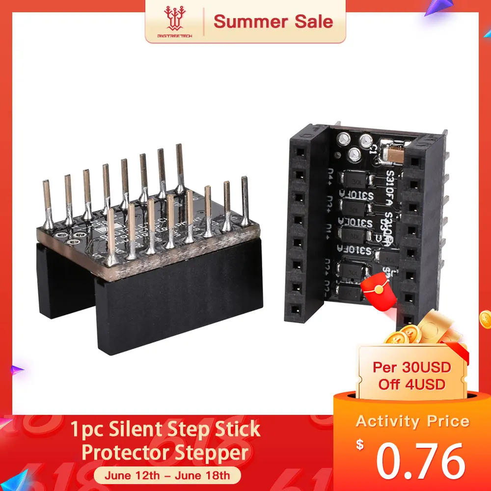 1pc Silent Step Stick Protector Stepper Motor Drives Plug-type Silent ...