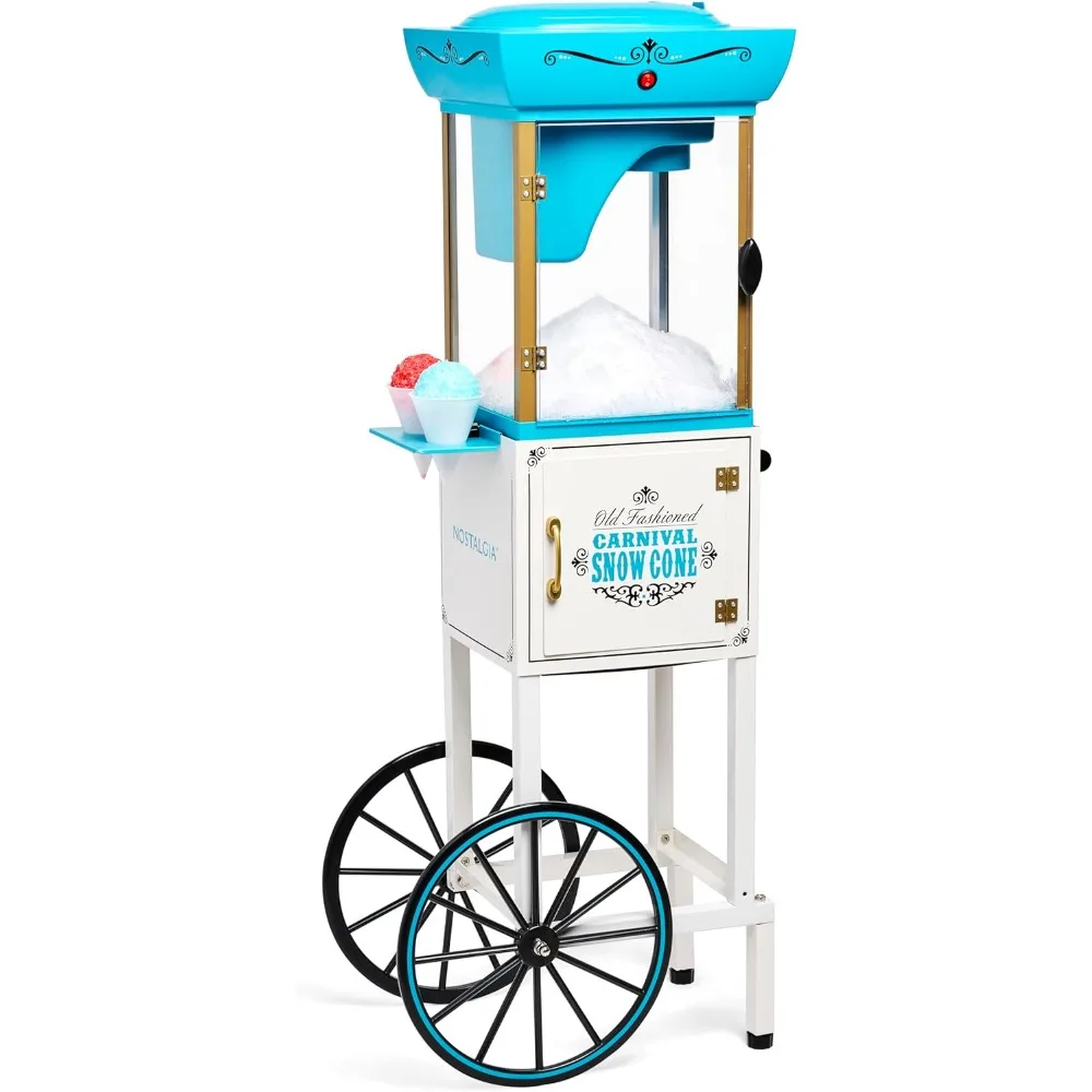 Snow-Cone-Shaved-Ice-Machine-Retro-Cart-Slushie-Machine-Makes-48-Icy ...