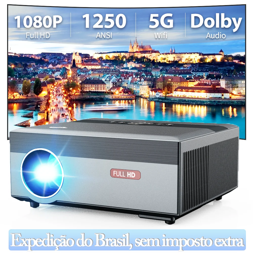 4k 15000lumens led projetor para teatro em casa 300 polegada android 5g ...