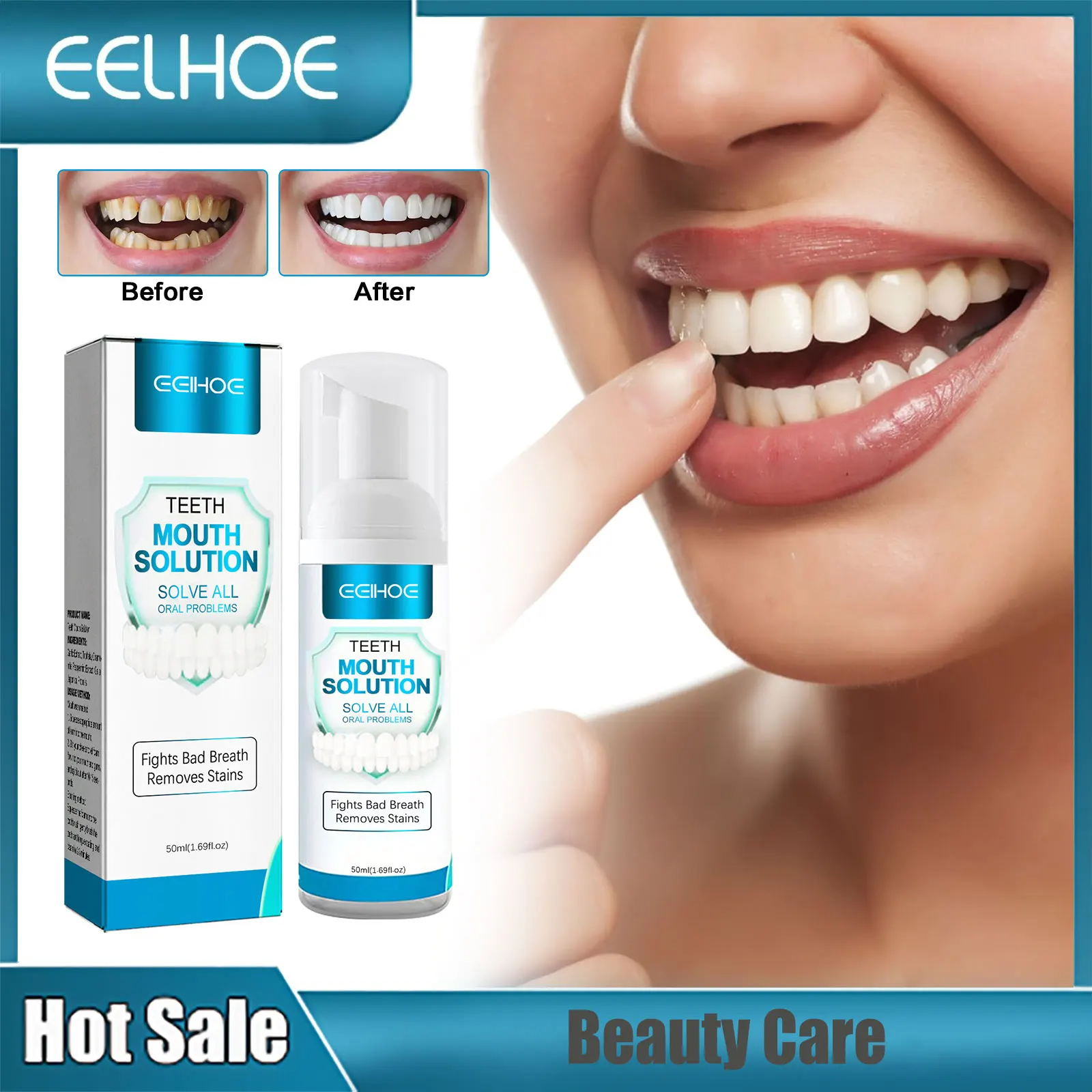 Teeth-Whitening-Mousse-Brighten-Toothpaste-Refresh-Breath-Oral-Hygiene ...