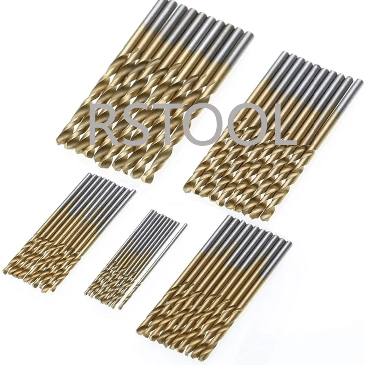 50pcs Titanium Coated Drill Bits Set Mayitr HSS Mini Extractor Drill ...