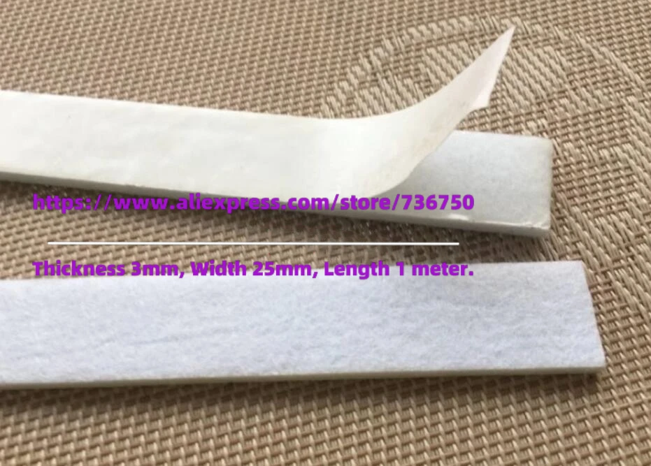 2-Pieces-Felt-For-Pantograph-With-Adhensive-Tape-Sticker-25-3-1000mm ...