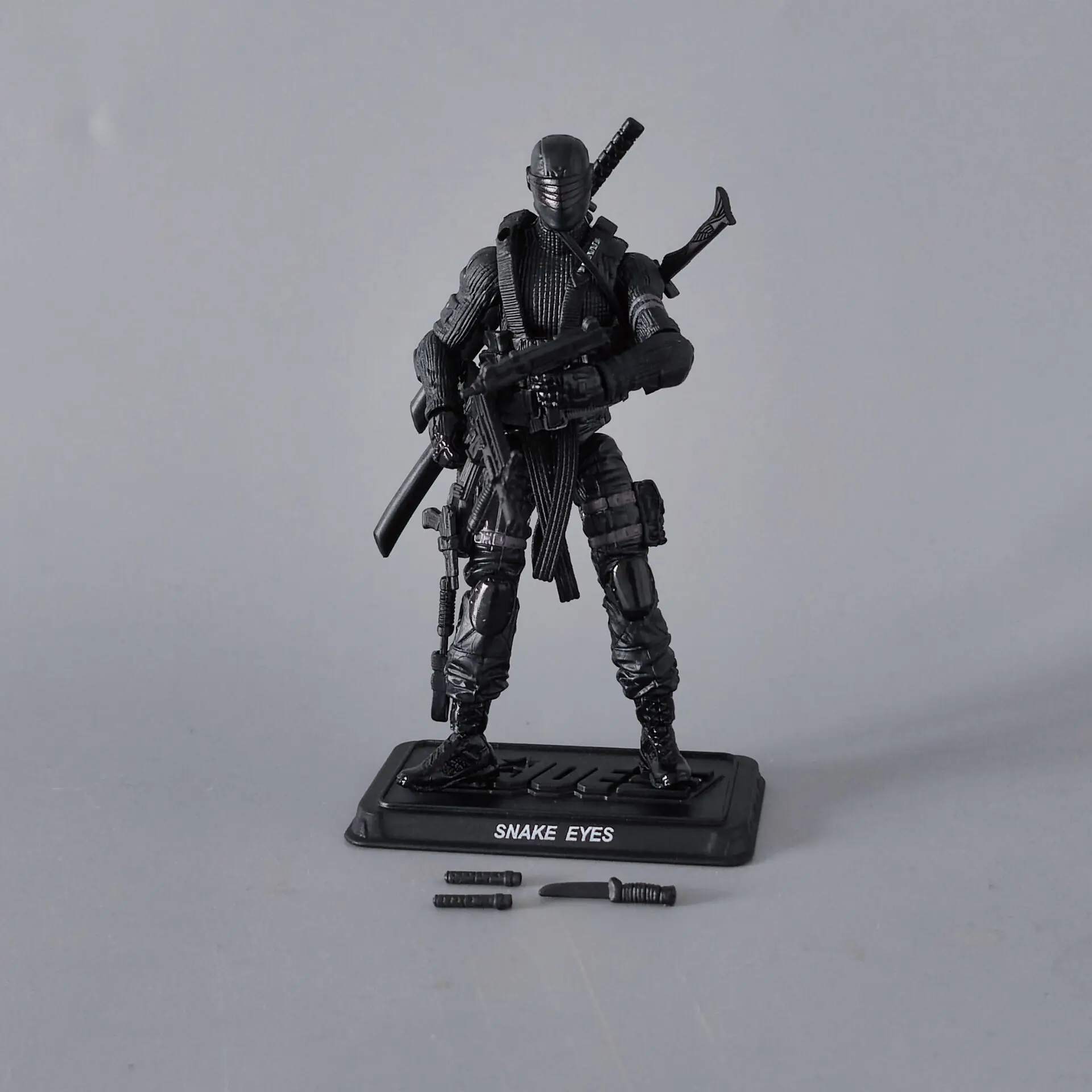 G.I.Joe Coleção Retro Snake Eyes 3.75 "Acessório Incompleto Figura Ação ...