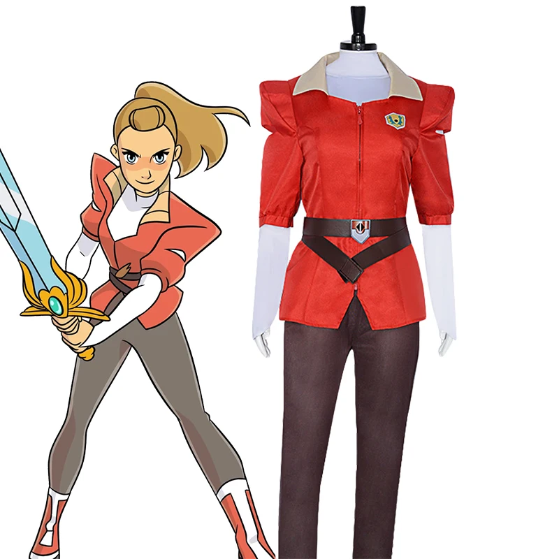 Anime She-Ra Adora Cosplay Costume Princesses of Power Women Red Short ...
